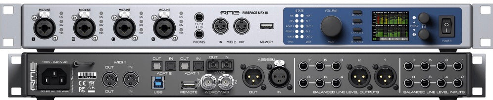 RME UFX III Flagship USB 3 MADI Audio Interface – Tidepool Audio